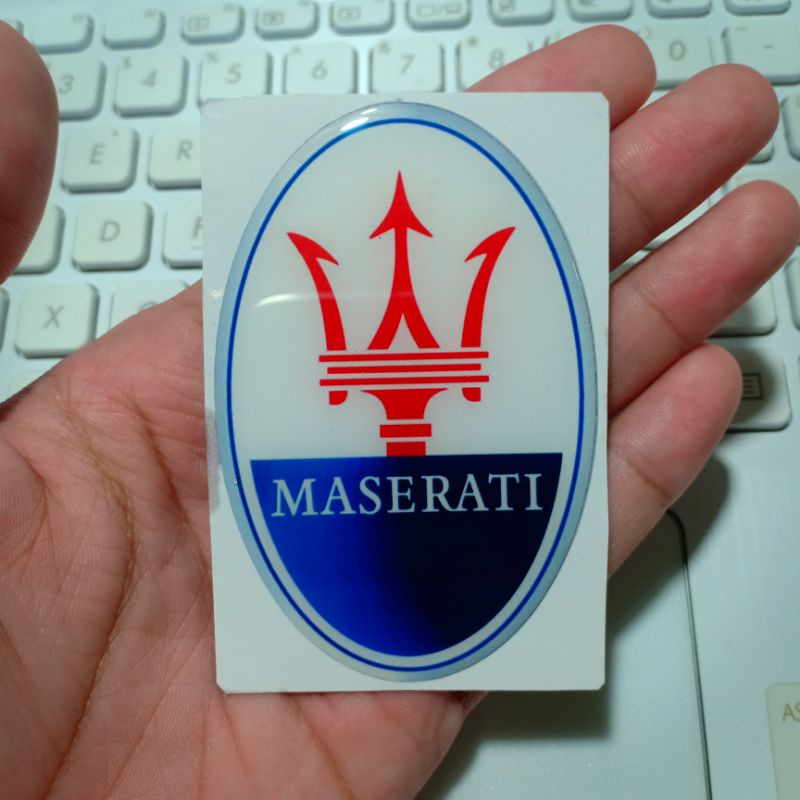 Maserati Emblem sticker Embossed Flexible resin | Shopee Malaysia