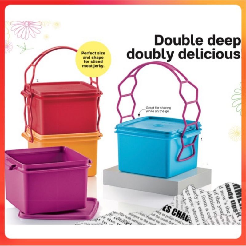 Tupperware Double Deep with Cariolier 1.7L | Shopee Malaysia