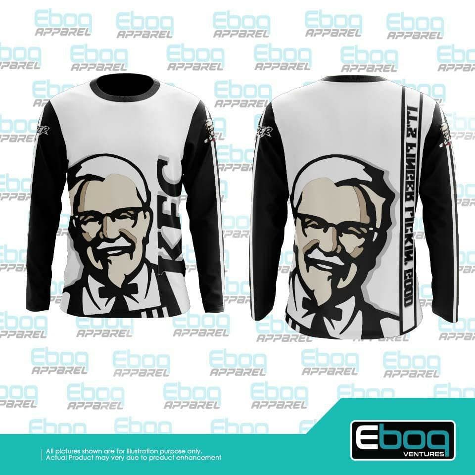 [Ready Stock] Tshirt KFC RIDER WHITE BLACK Sublimation / AB Baju KFC ...