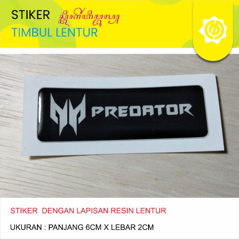 Predator Emblem Flexible Embossed Sticker measuring 6x2cm | Shopee Malaysia