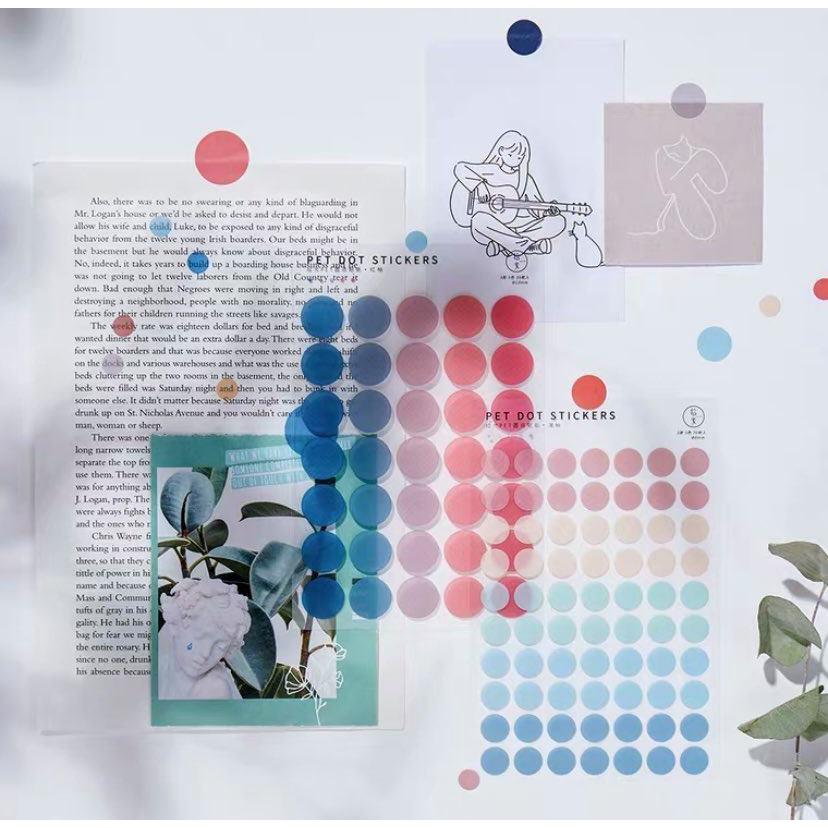 Salt Series Gradient PET Dot Stickers (3 sheets/pack) | Shopee Malaysia