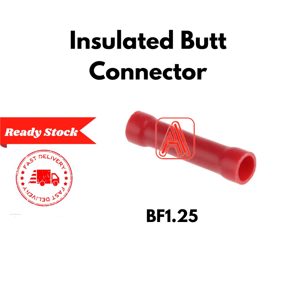(100PCS) BF1.25 / BF2 / BF5.5 1.25mm 1.5mm 2.5mm 4mm 6mm Insulated Butt ...