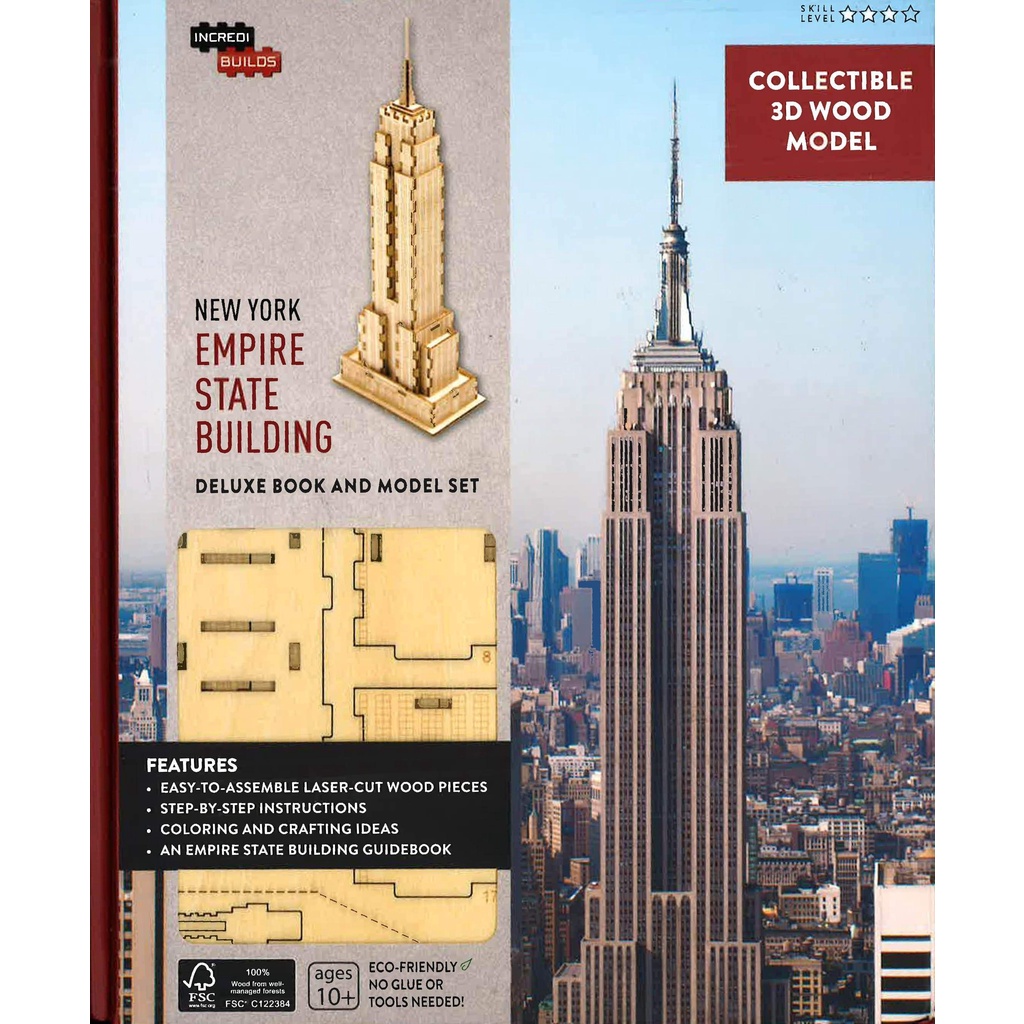 (BX) New York Empire State Building Deluxe Book And Model Set ...
