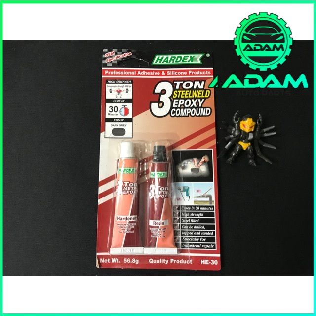 Hardex 3Ton Gum HE-30 Steelweld Epoxy Compound 56.8g | Shopee Malaysia