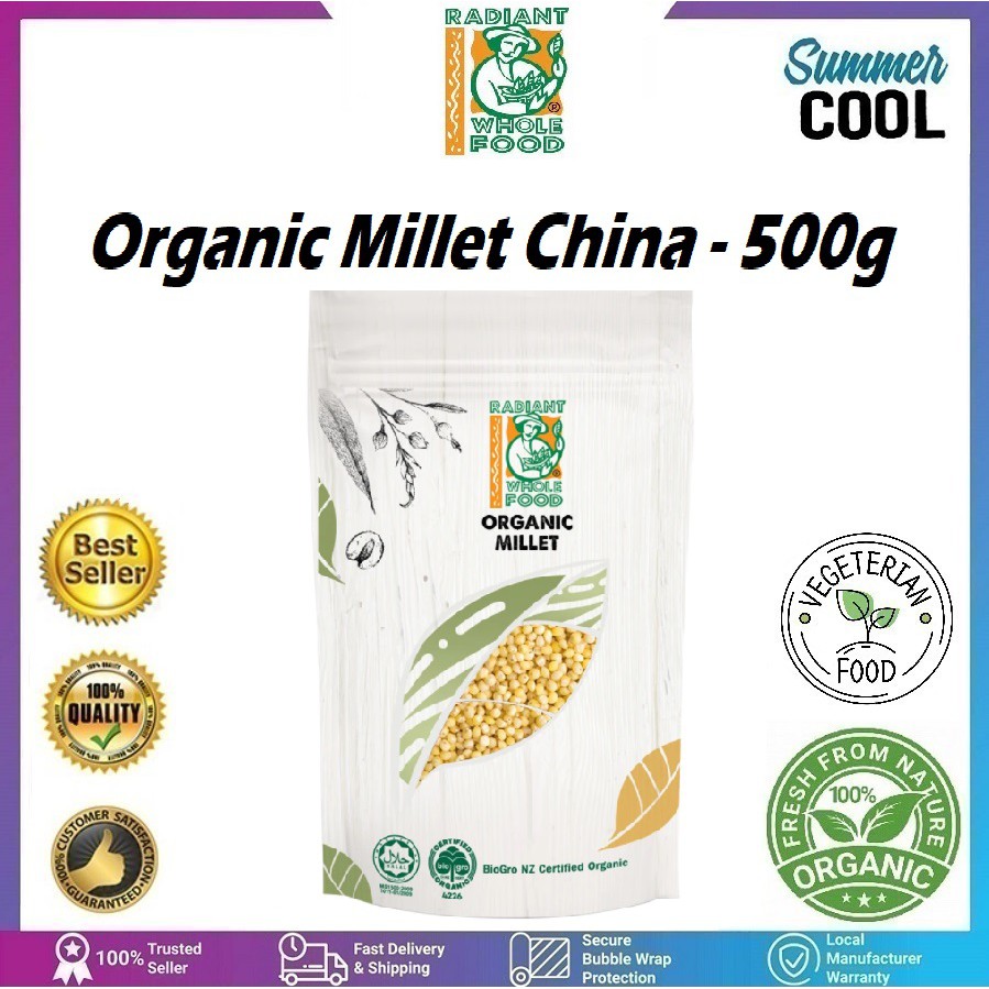 (Radiant) Organic Millet China 有机小米中国 Millet Organik China - 500g (Non ...