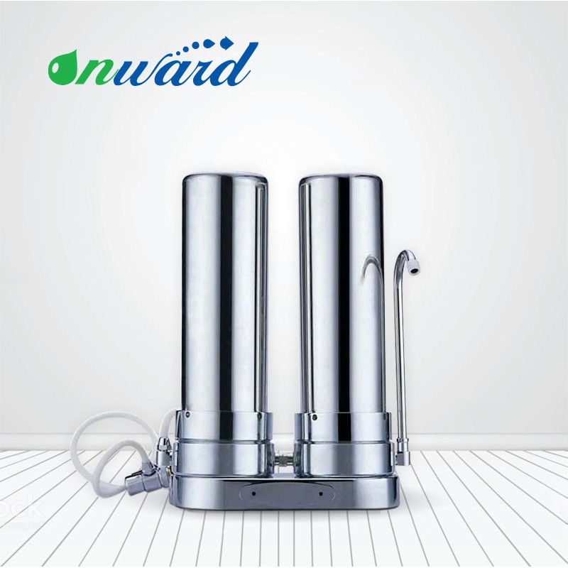 Onward Ecotech 10 Inch 2 Stages Stainless Steel Countertop Cartridge ...