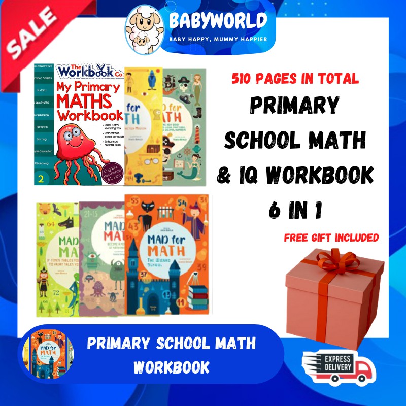 6 in 1 Mathematics kids children workbook standard 6 year old toys ...