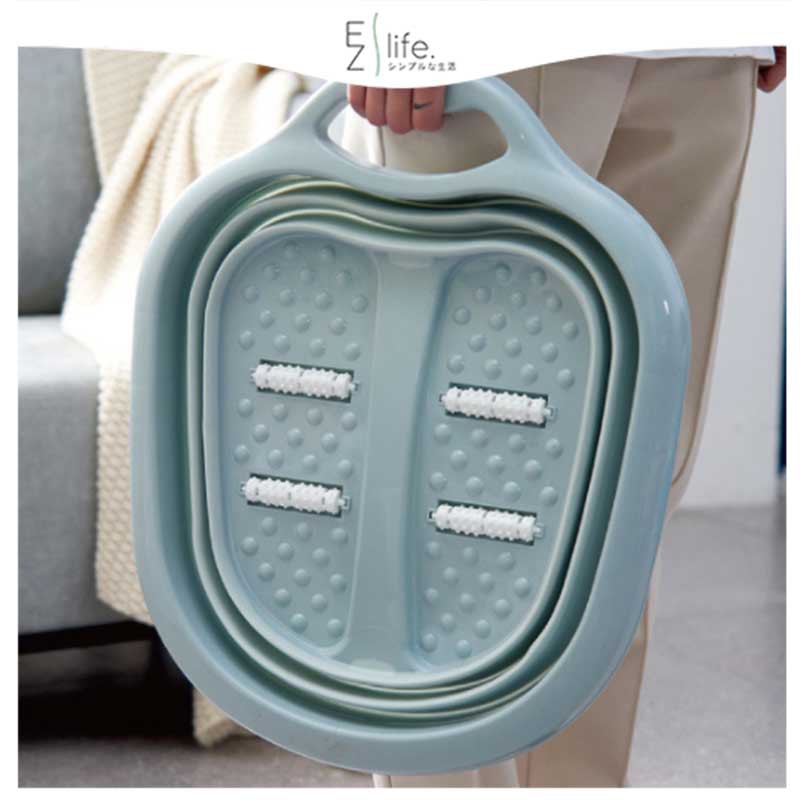 EzLife Foot Spa Massager Foldable Bucket Roller Massage Foldable Foot ...