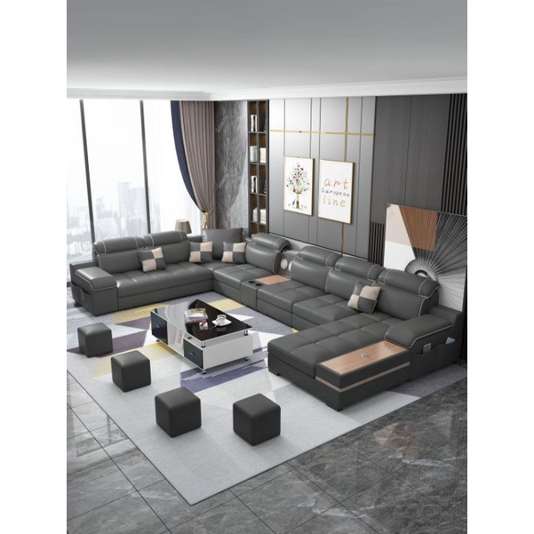 Technology cloth sofa size apartment combination corner removable and ...
