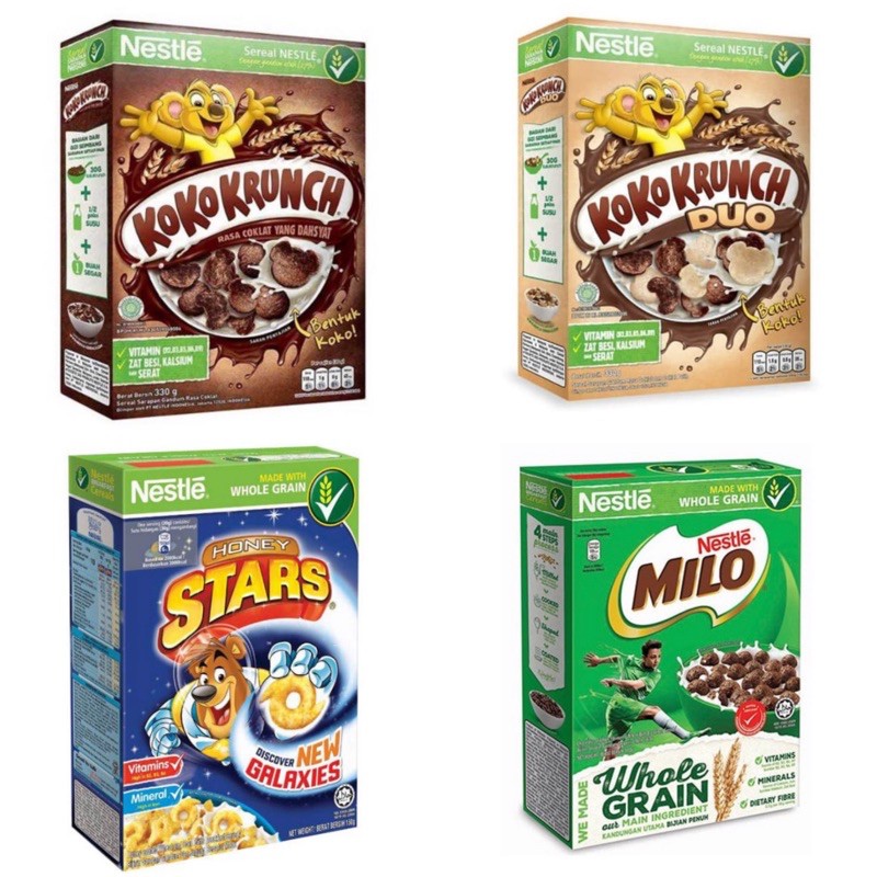 Nestle cereal milo ball| Koko krunch| Cocoa duo| Honey star 300 gr ...