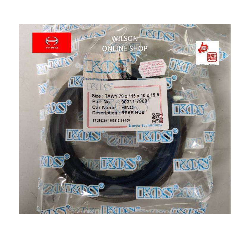 Kos Korea/Nok Japan Hino Dutro WU300,WU410 3Ton/5Ton Rear/Belakang ...