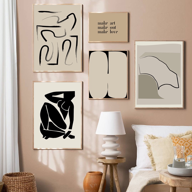Modern Art Matisse Abstract Poster Drawing Body Line Figure Painting ...