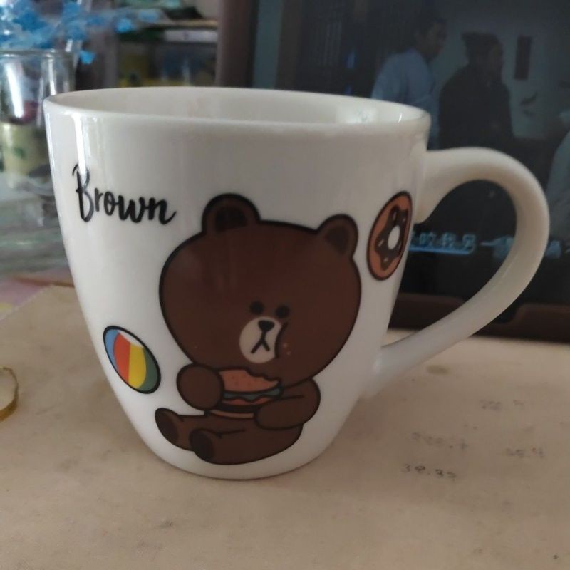 darlie limited edition line friends brown ceramic mug | Shopee Malaysia