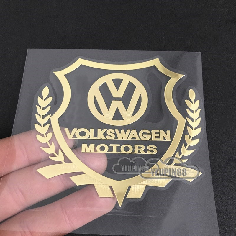 2pcs/set Volkswagen Logo Sticker Kereta Medal Label Sticker Car Side ...