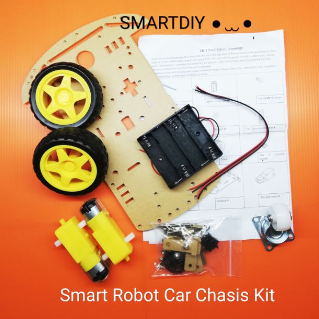 Smart Robot Car Chasis Kit / 2WD / Single Layer for Arduino | Shopee ...