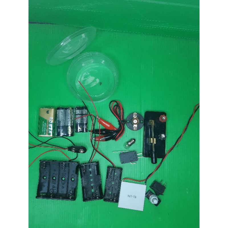 sekolah produk elektronik,bateri,battery case,RBT, fan,switch button ...