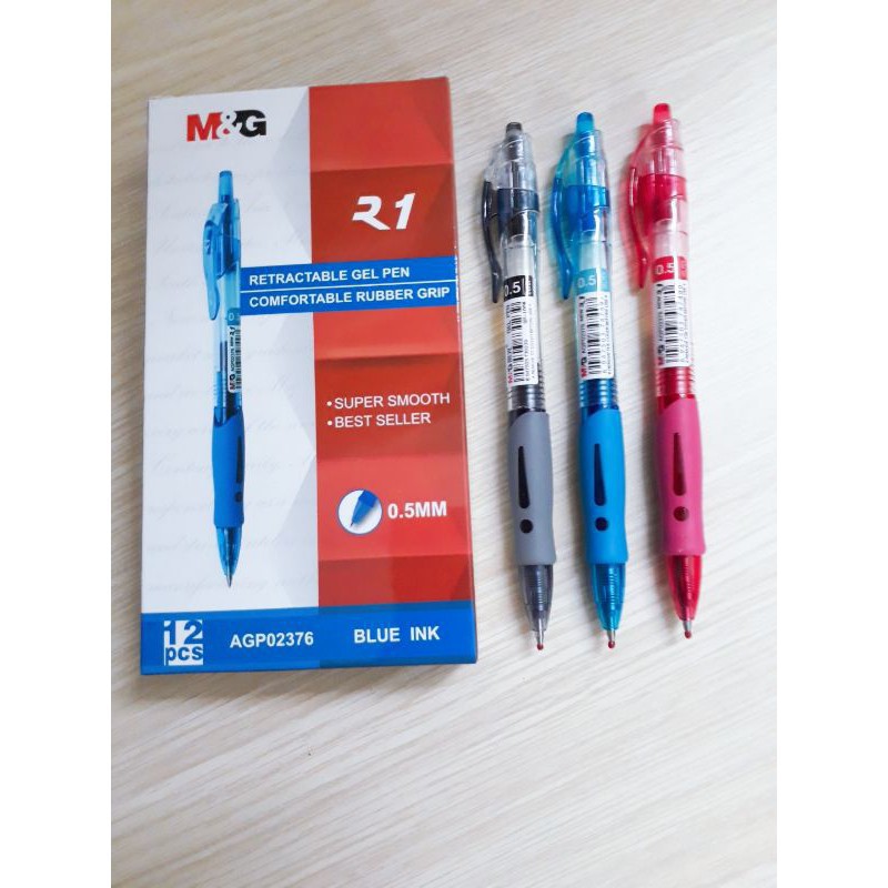 (M&G) R1 0.5mm RETRACTABLE GEL PEN (12PCS) | Shopee Malaysia