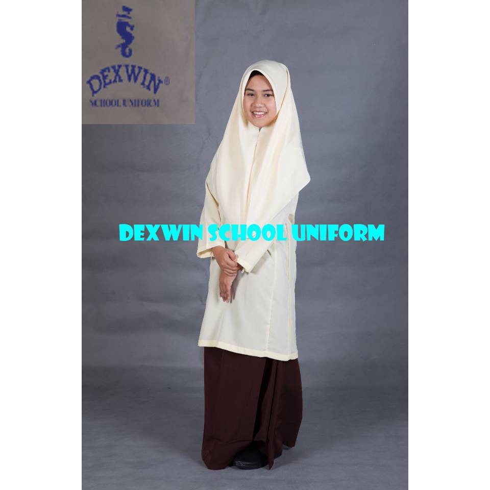 baju kurung beige pengawas kain licin koshibo pakaian sekolah MRSM MARA ...