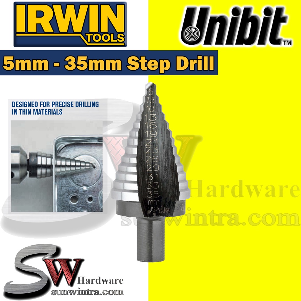 IRWIN UNIBIT STEP DRILL #11105 #5 5MM - 35MM | Shopee Malaysia