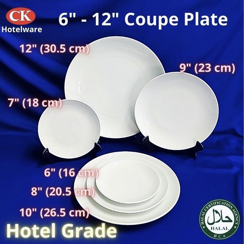 CK Porcelain, 6" - 12" Round Coupe Plate / BB Plate / Side Plate ...