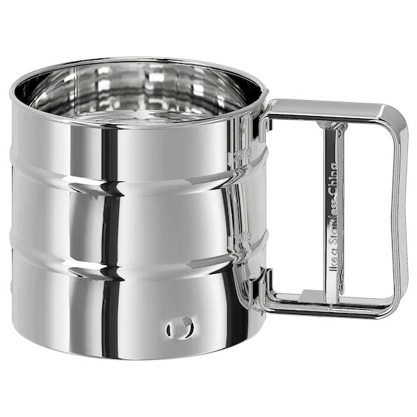 IDEALISK 250g Stainless Steel Flour Strainer Cup x1 Bakery Sieve Flour ...