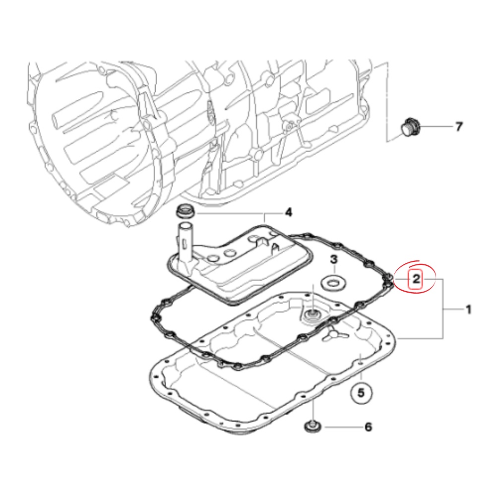 Bmw E90 Automatic Transmission Oil Pan Gasket (Gm) 24117572618 | Shopee ...