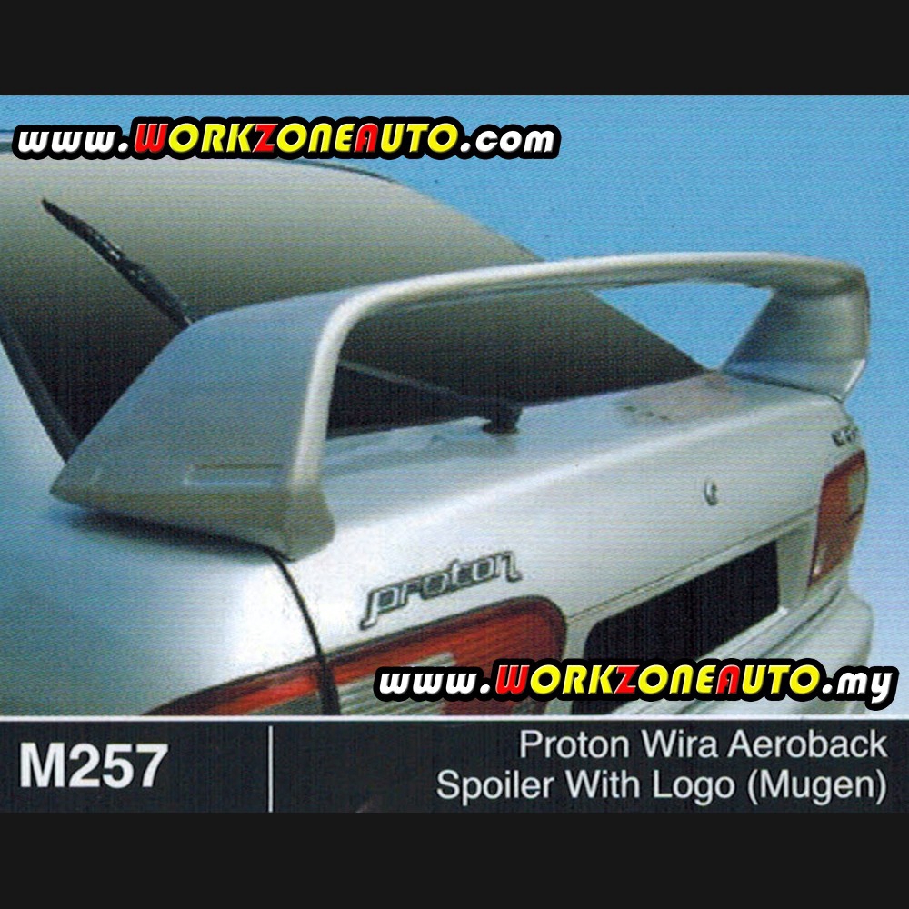 M257 Proton Wira Aeroback Fiber Spoiler With Logo (Mugen) | Shopee Malaysia