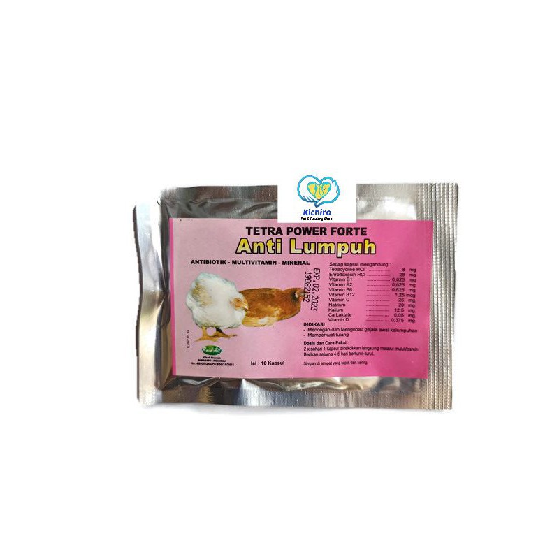 Tetra Power Forte Anti Paralyzed contains 10 Raid All Chicken Capsules ...