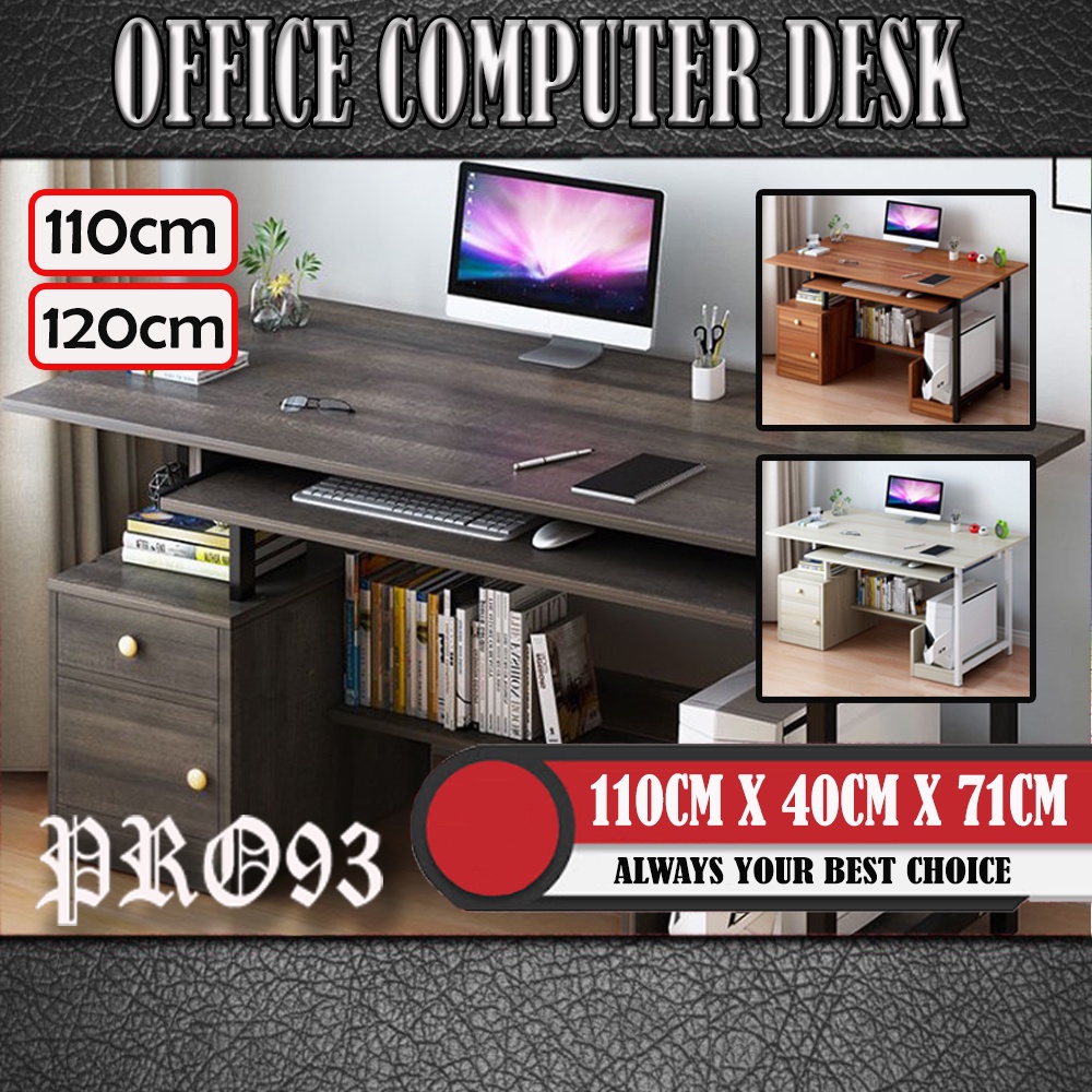 PRO 93Study Deck Writing Desk Office Table With Drawer Student Desktop ...