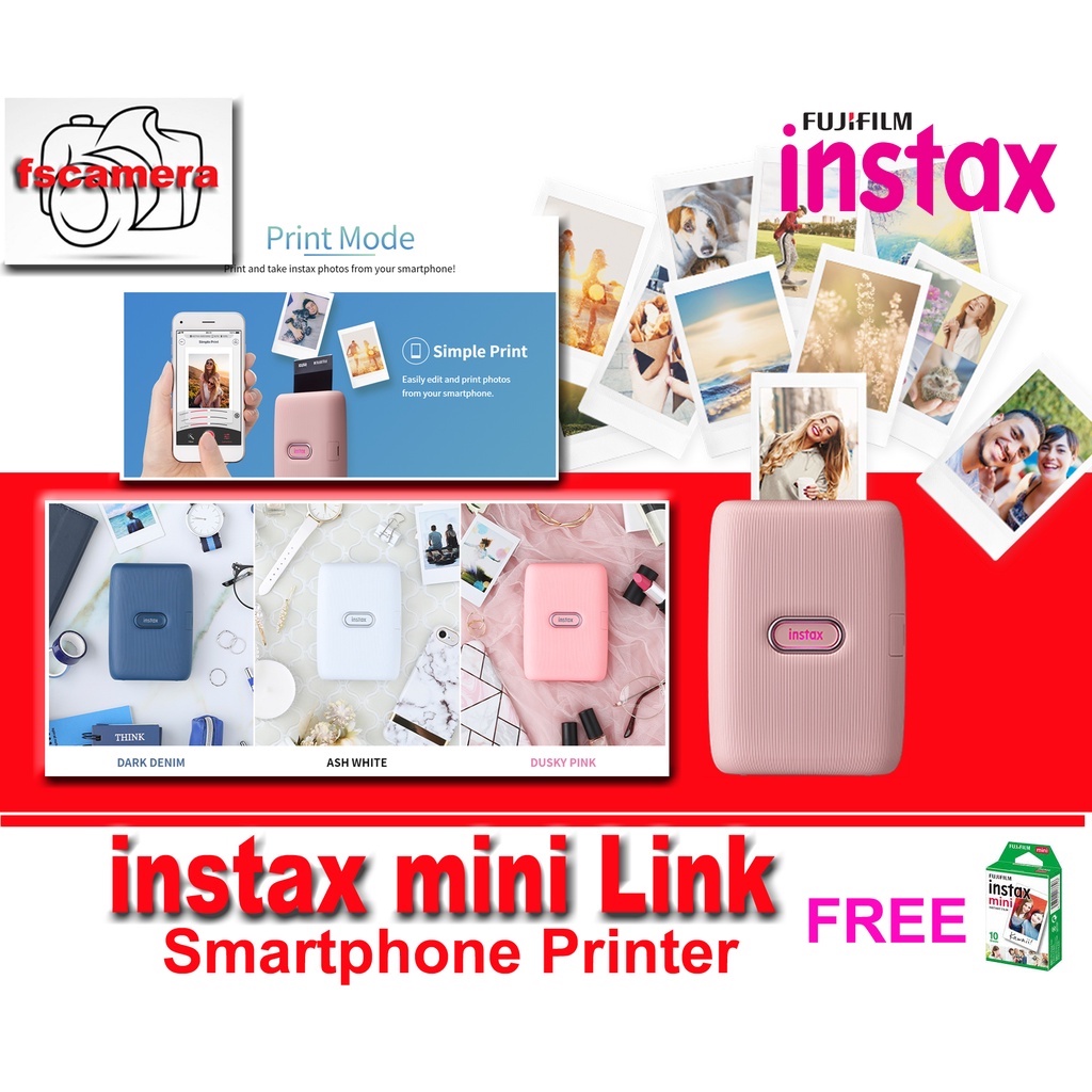 FUJIFILM INSTAX Mini Link /Mini Link 2 Smartphone Printer (Fujifilm ...