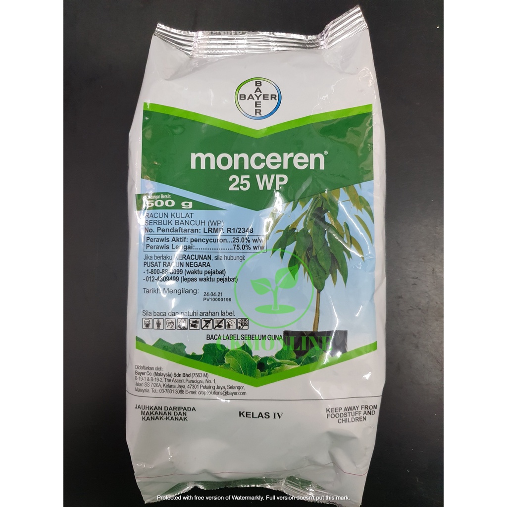 Bayer Monceren® 25WP 500G / Pencycuron 25% / Kulat Durian Hawar Daun ...