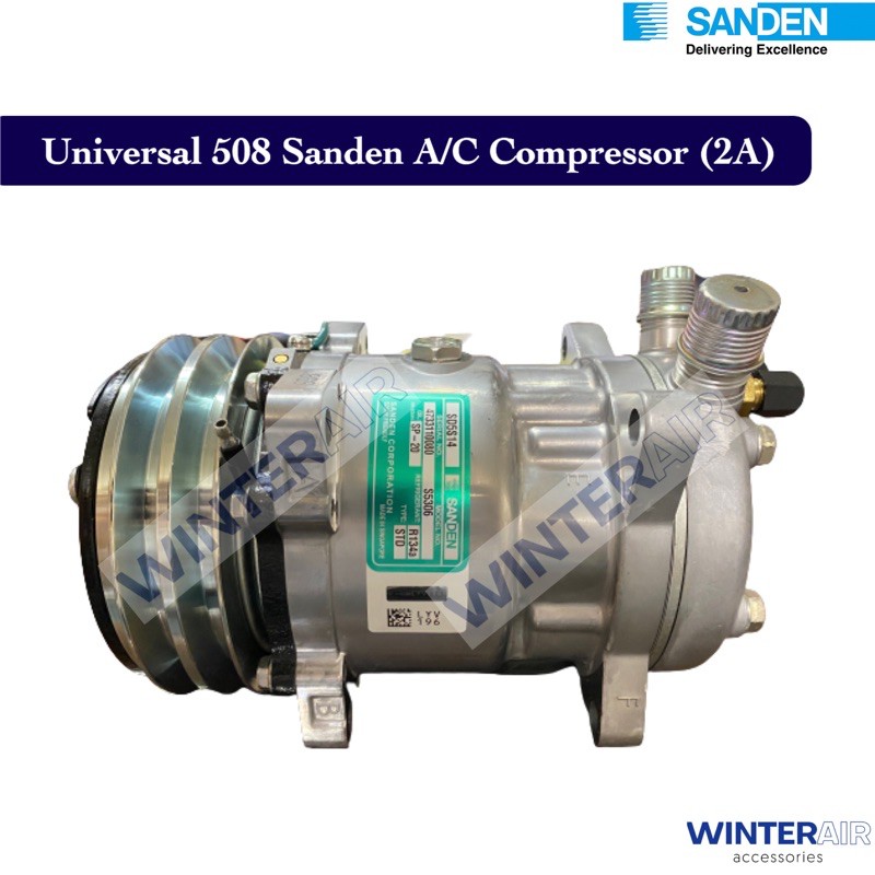 Universal Sanden 508 (O Ring & Flare) • (12V & 24V) Air Cond Compressor ...