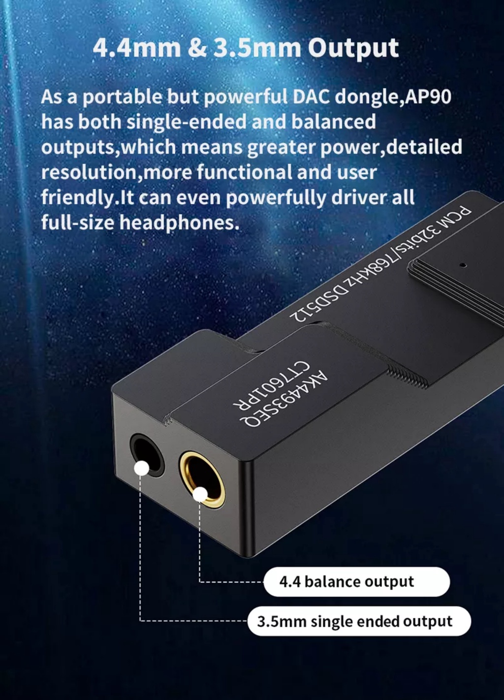 Jcally AP90 AK4493SEQ 4.4mm Balanced Audio DAC Amplifier | Shopee Malaysia
