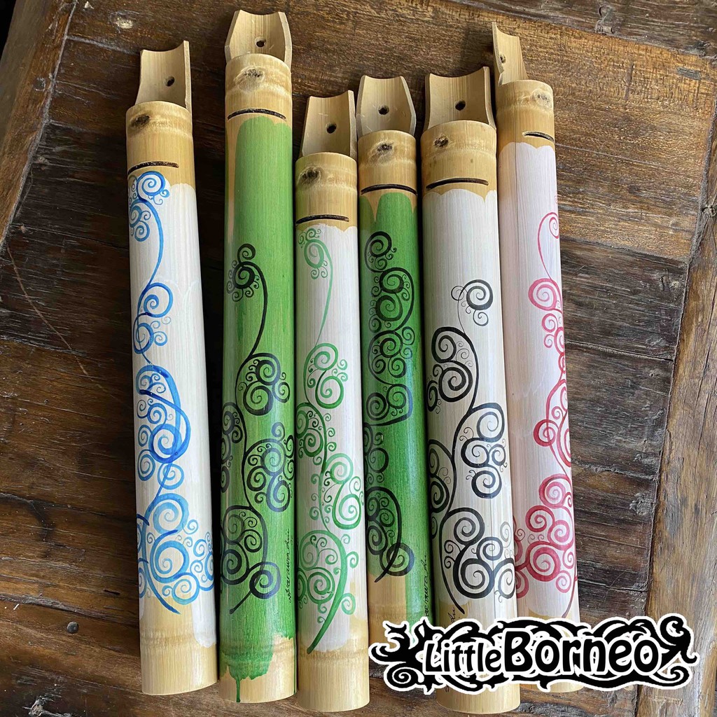 Tabung Buluh - Bamboo coin collector / piggy bank - HAND PAINTED MOTIF ...