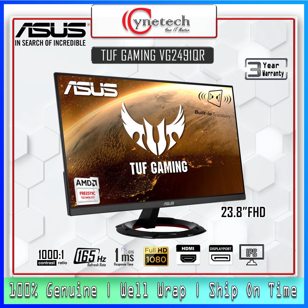 ASUS TUF GAMING VG249Q1R 23"8 FHD IPS/165Hz/1MS/DP+HDMI/FreeSyncPREMIUM ...