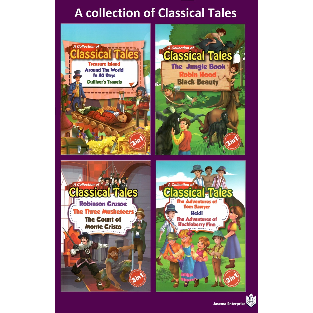 A collection of Classical Tales Treasure Island Around The World In 80 ...