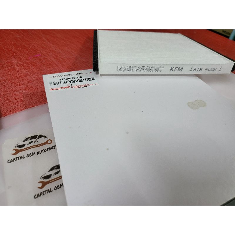 CABIN AIRCOND FILTER CARBON TOYOTA VIOS NCP42 CAMRY ACV30 ESTIMA ACR30 ...
