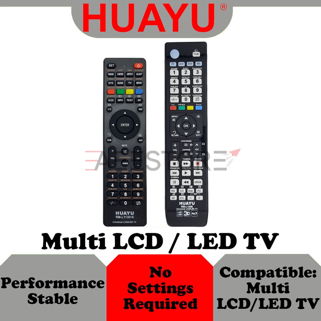 (Compatible: Universal / Multi ) Huayu TV / Television Remote Control ...