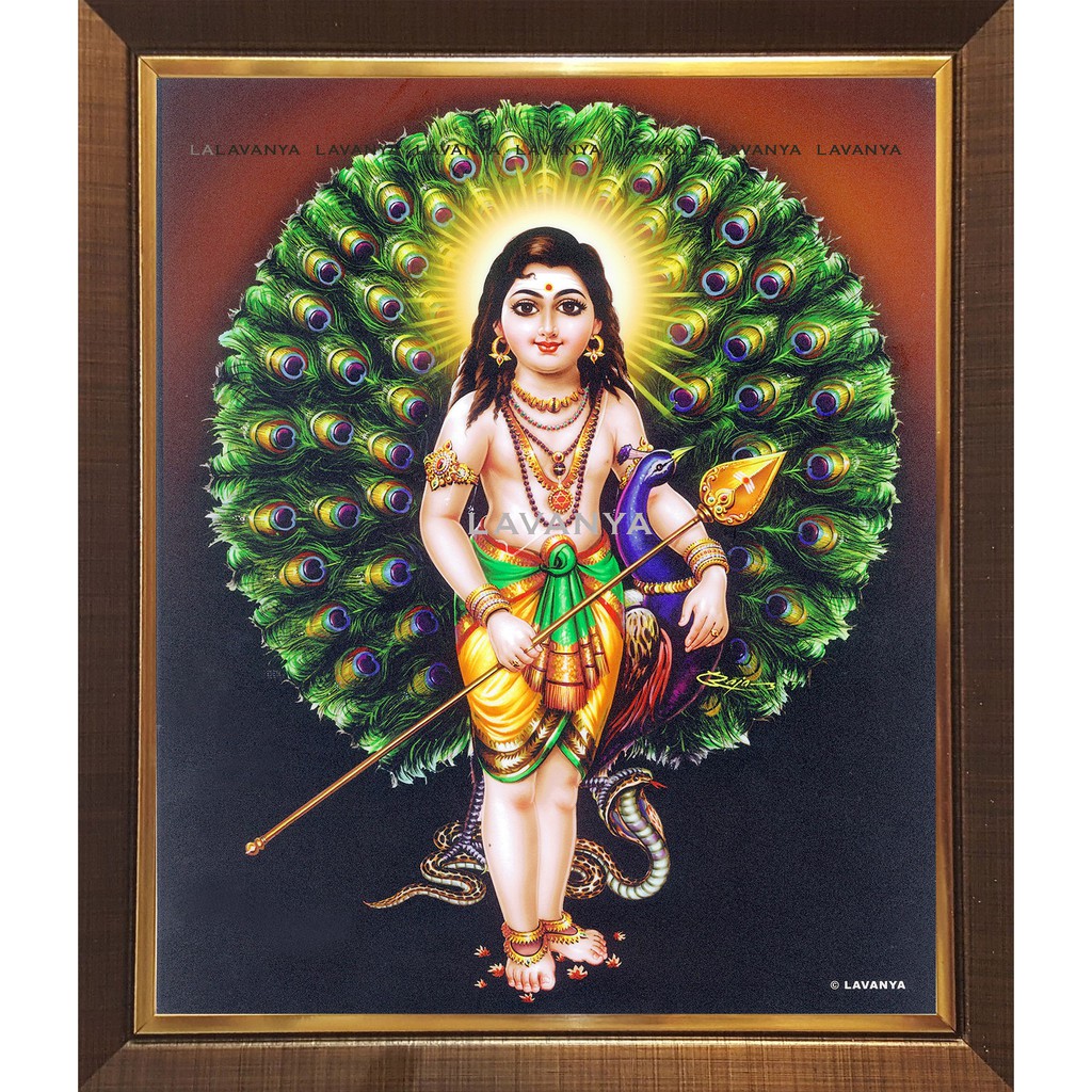 Murugan mayil Digital Photo with Lamination and Frame (L311) | Shopee ...