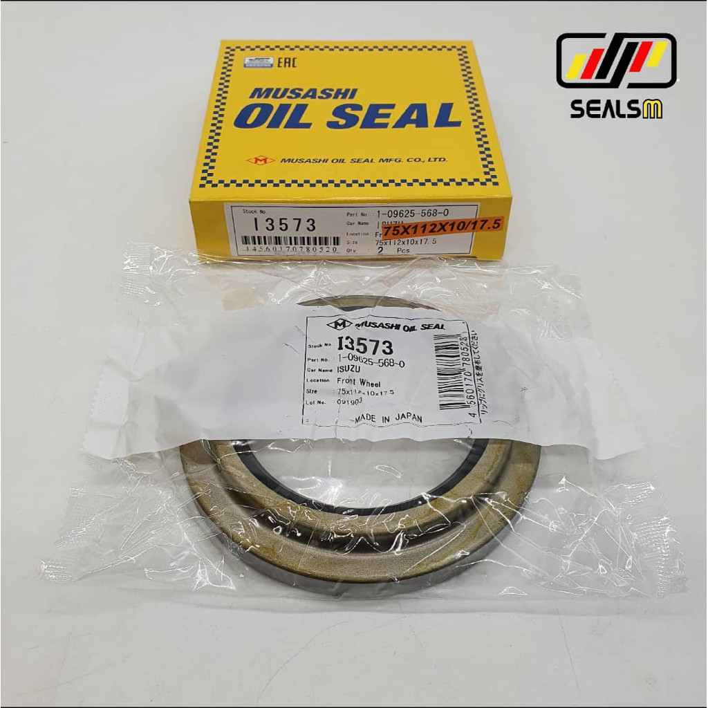 MUSASHI ISUZU WHEEL HUB FRONT OIL SEAL I3573 1096255680 75X112X10/17.5 ...