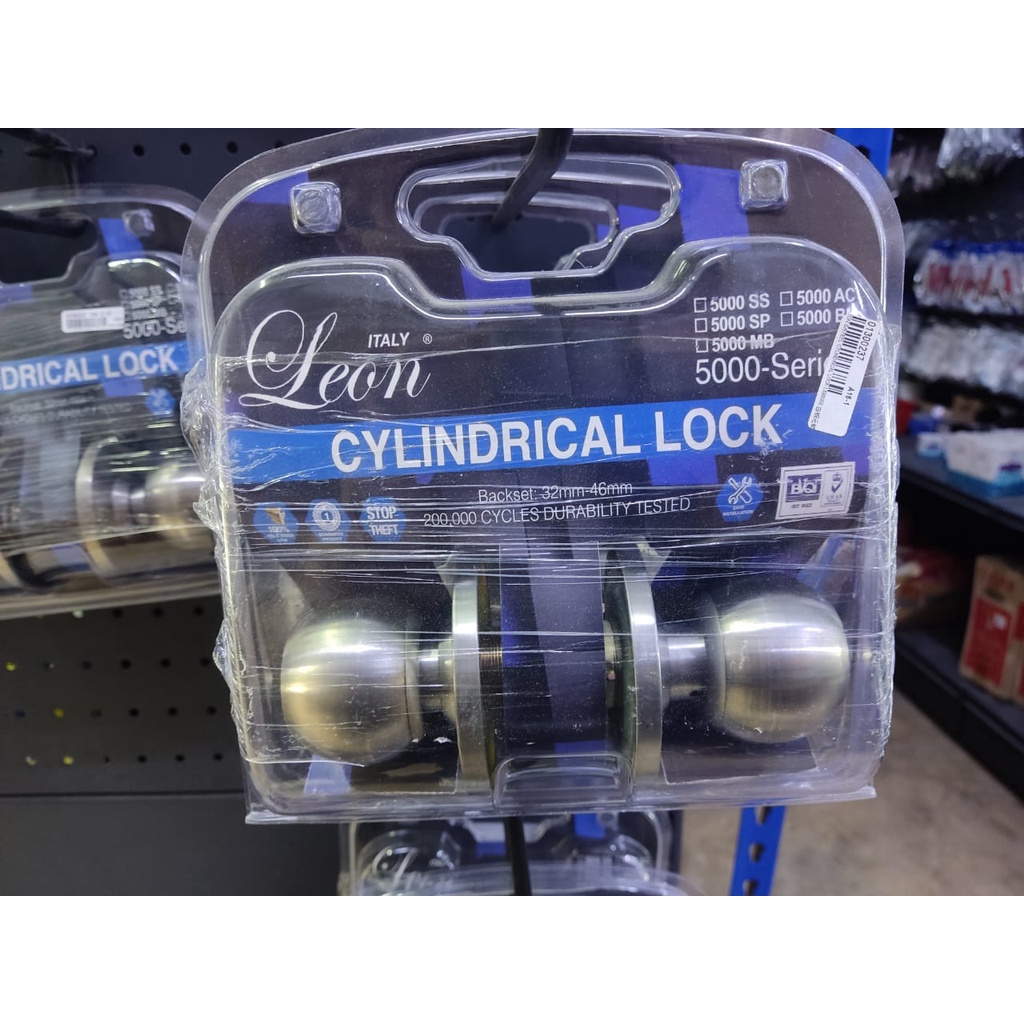 LEON S/STEEL CYLINDRICAL LOCK L5000SS 白钢元锁 | Shopee Malaysia