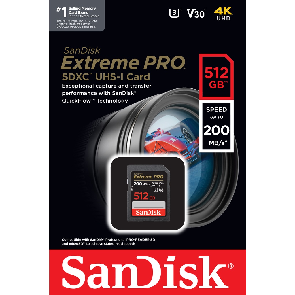 SanDisk® Extreme PRO SDHC™ And SDXC™ UHS-I Card V30 (512GB/ 1TB/ 2TB ...