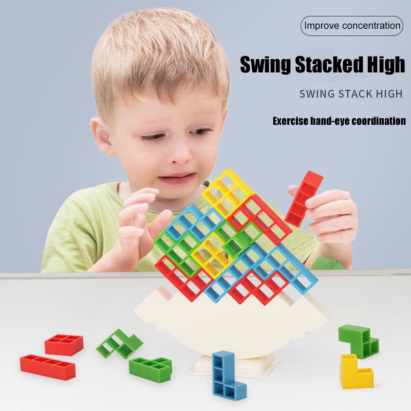 New Game Tetris Balance Tetris Tower Puzzle Family Party Game Kids ...