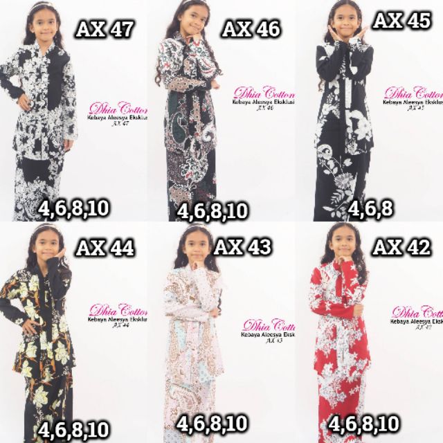 KEBAYA ALEESYA EKSLUSIF PART 1 (UPDATED 13/05/19) | Shopee Malaysia