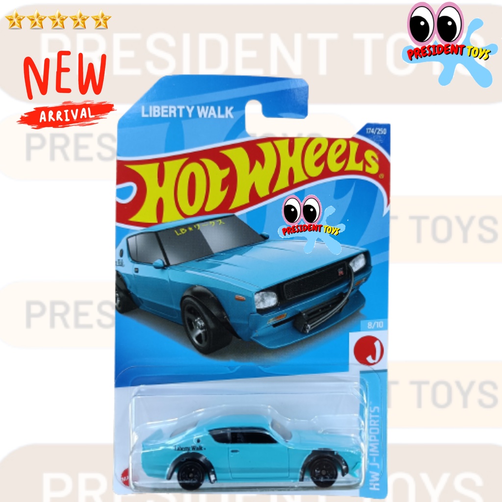 Hot Wheels Nissan Skyline 2000s Blue Tosca GTR LBWK President Toys ...