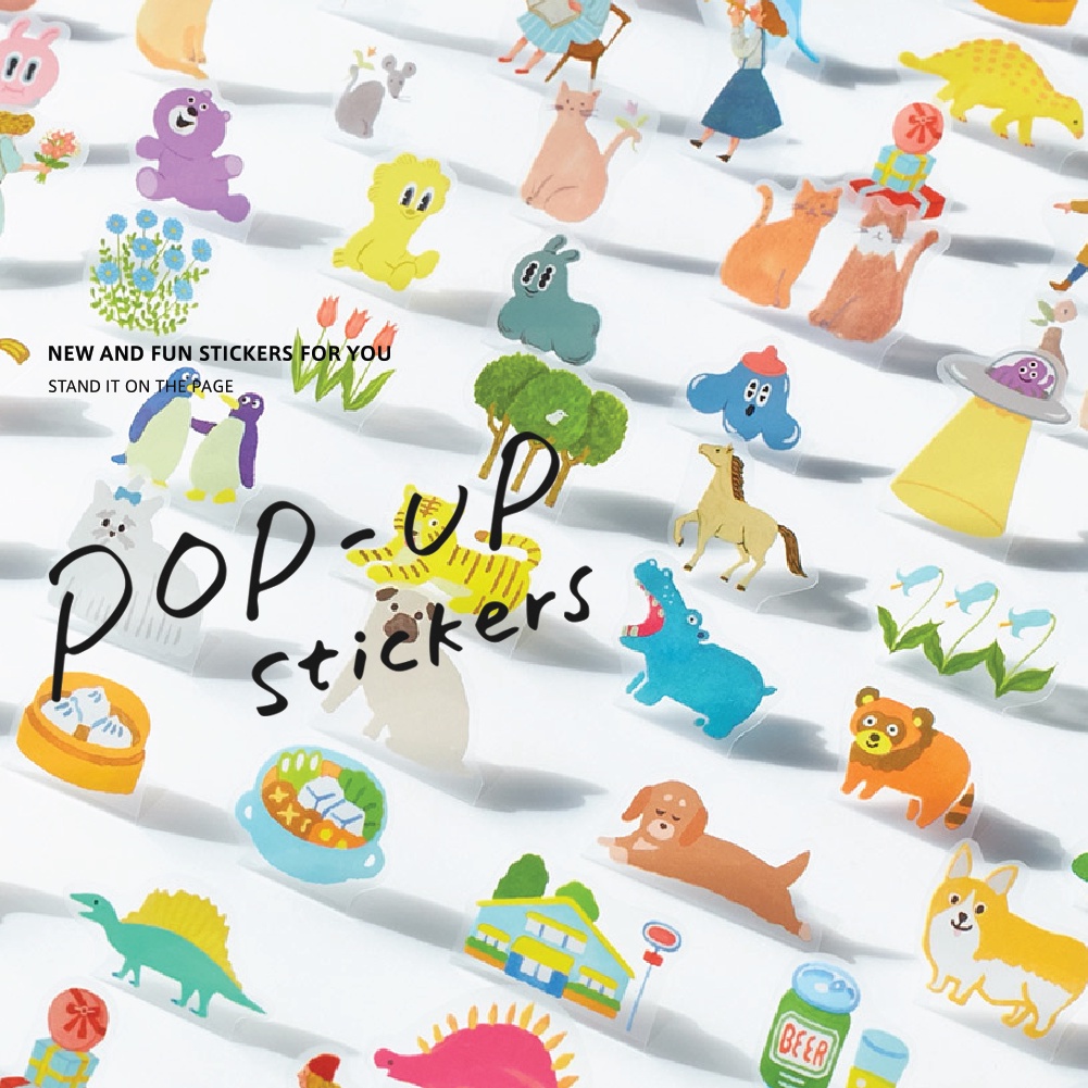 Stickers Come Out From Genuine Pages (pop-up stickers) | Shopee Malaysia