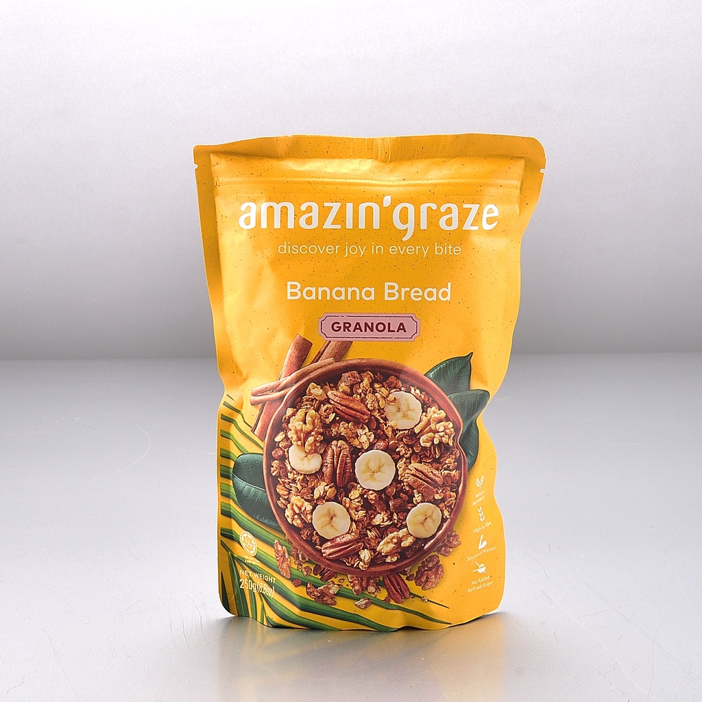 Amazin' Graze Banana Bread Granola 250g - Halal Certified | Shopee Malaysia