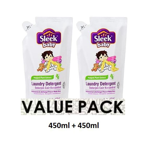 SLEEK LAUNDRY DETERGENT 450MLx2 (TWIN PACK) | Shopee Malaysia