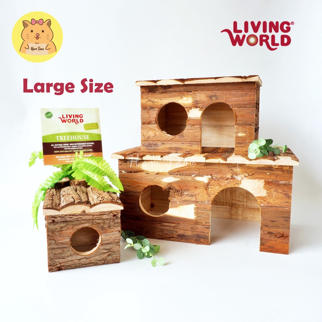 [Ready Stock] Living World Tree House Large Size Real Wood Hideout ...