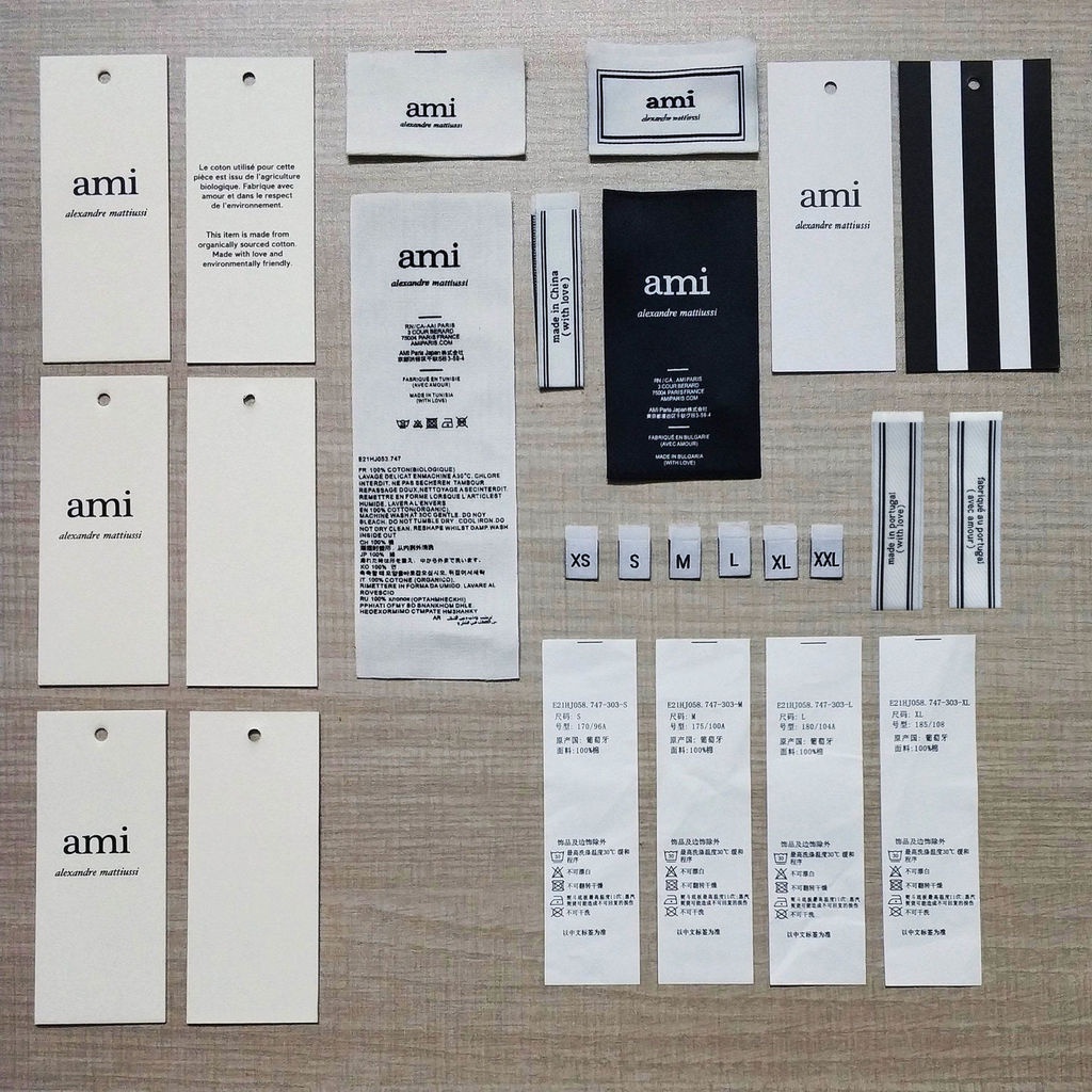 AMI Sewing Clothing Label Clothing Tag Brand Logo Hanging Tablets ...